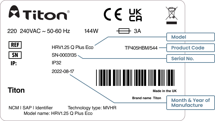 How to Identify your product or unit | Titon UK